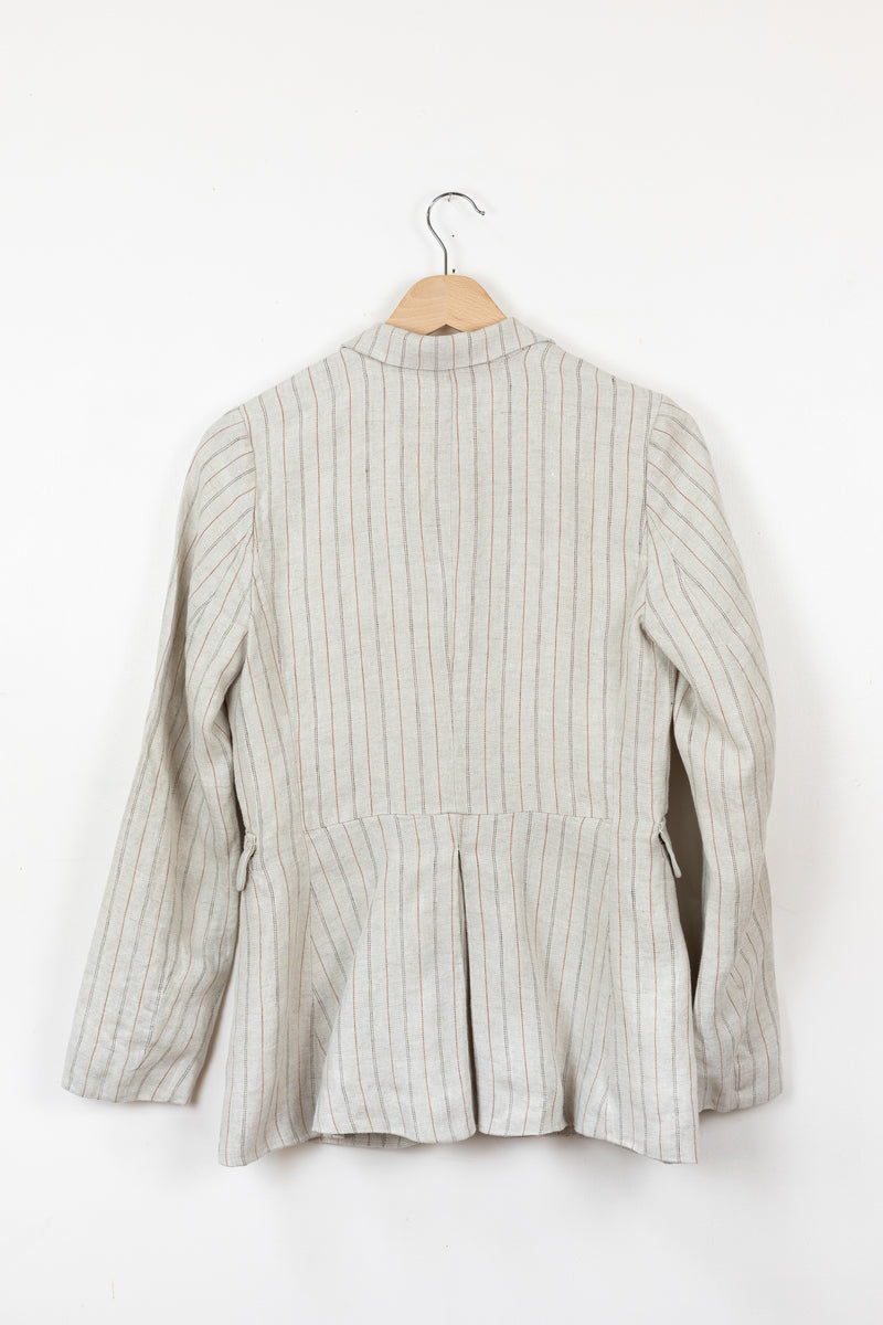 Alice - Sand linen stripe – COVET